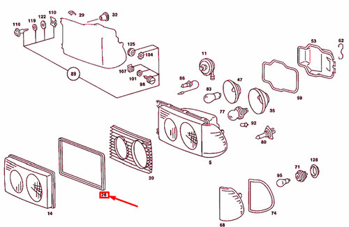 NEW MERCEDES-BENZ SALOON W123 HEADLIGHT SEAL A0018262680 ORIGINAL NO🇺🇸 ...