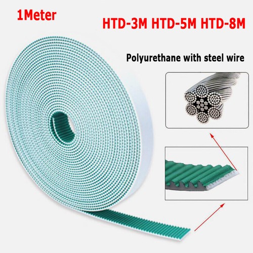 HTD 3-M 5M 8M PU Polyurethane Open Timing Belt Width 10/15/20/25/30 ...