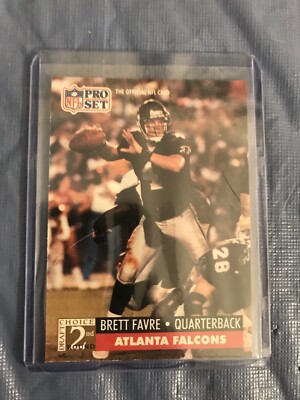 1991 Pro Set BRETT FAVRE rookie card Atlanta Falcons Green Bay Packers ...
