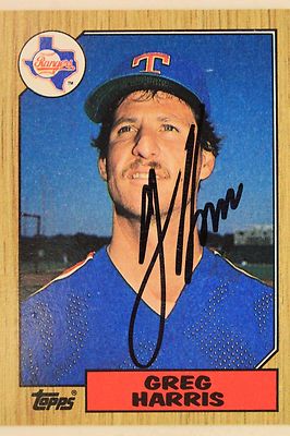 Greg Harris Rangers Red Sox Phillies Expos Autographed 1987 Topps #44 ...