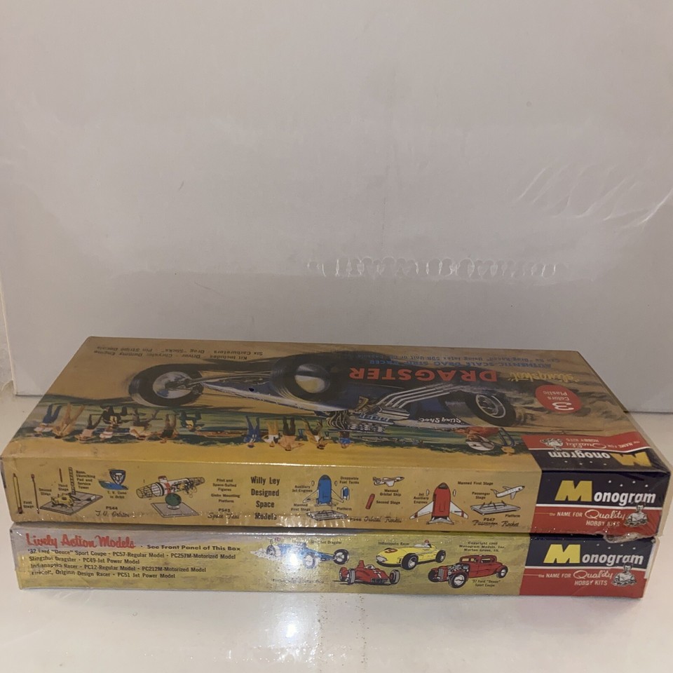 Monogram Long John Streamline Dragster And Slingshot Dragster Model Kit ...
