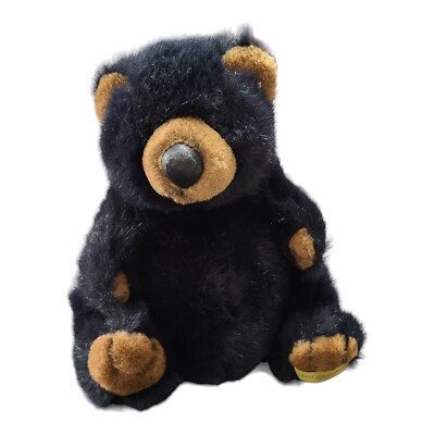 Fancy Zoo Pot Belly Black Bear Plush Animal Toy | eBay