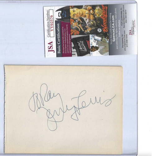 Jerry Lewis Autographed Vintage Album Page JSA COA Actor Comedian | eBay