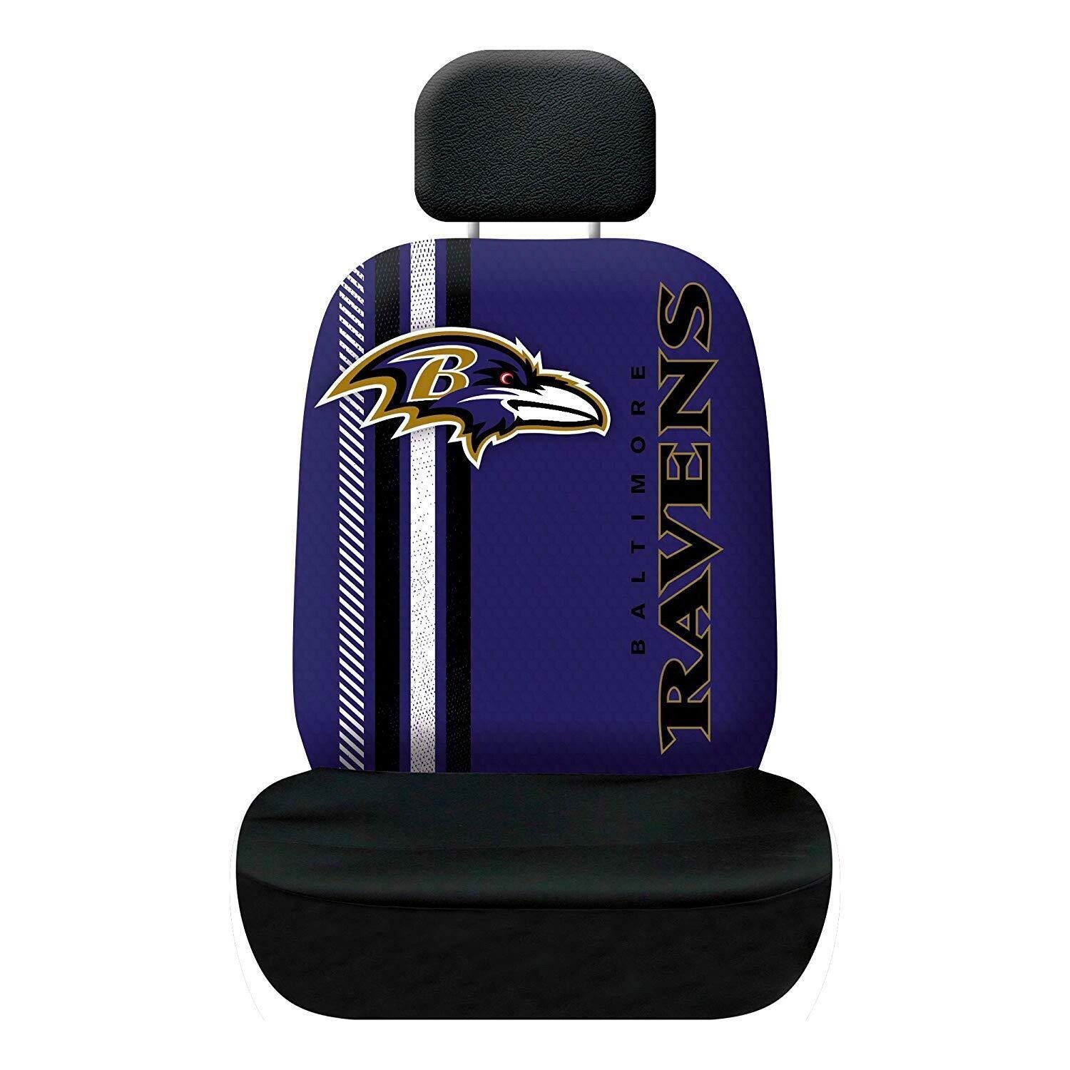 1 PC Football Baltimore Ravens Low Back Front Seat Cover Universal Fit ...