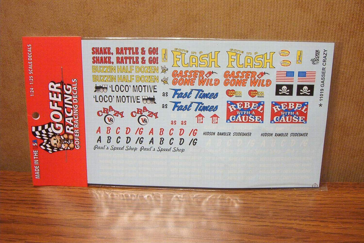 GOFER RACING DECALS #11019 GASSER CRAZY 1/24-1/25 SCALE | eBay