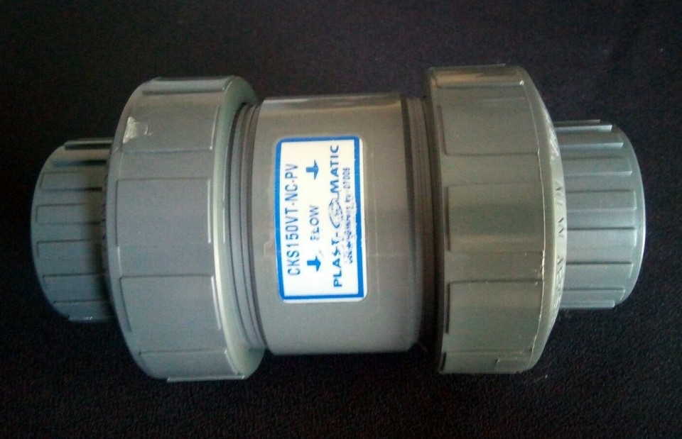 PLAST-O-MATIC CHECK VALVE, 1-1/2", PVC, FNPT, CKS150VT-NC-PV | eBay