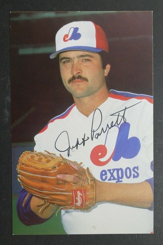 Jeff Parrett 1986-88 Montreal Expos Autographed 3x5 Signed Team Issued ...