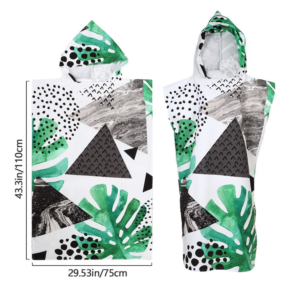 Bathing Surfing Surf Poncho Hooded Wetsuit Beach Changing Towel Towel ...