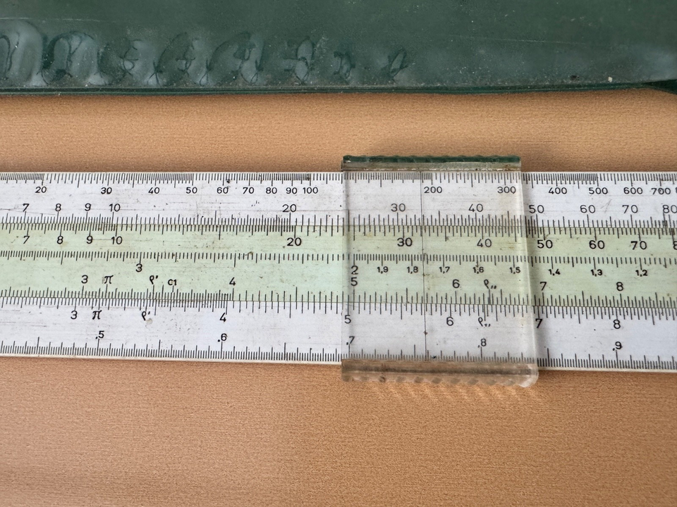 12 inch Slide Rule Albert Nestler Germany # 0251 Green Case Vintage | eBay
