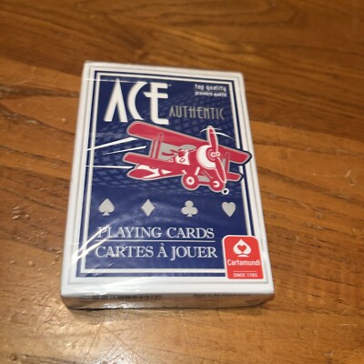 ACE Blue Bi-wing Plane Playing Cards Cartamundi Sealed | eBay