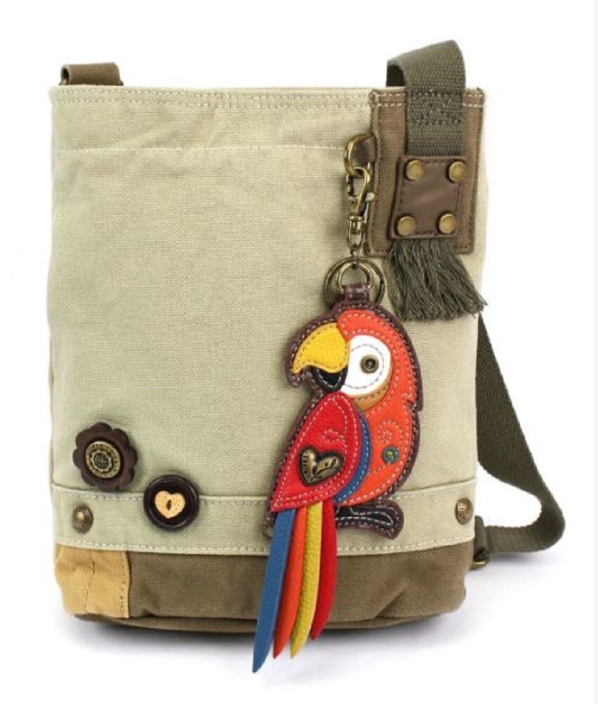 Chala Purse Handbag Sand Canvas Crossbody & Key Chain Tote Bag New Red ...