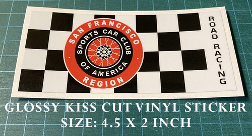 SAN FRANCISCO SPORTS CAR CLUB OF AMERICA ROAD RACING - SCCA VINYL DECAL ...