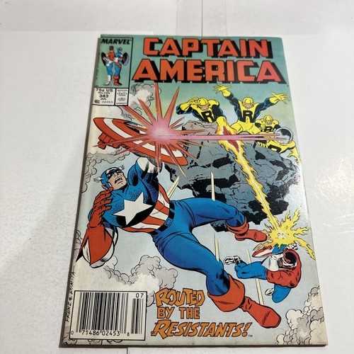 Captain America (1st Series) #343 newstand A66 7.5 | eBay