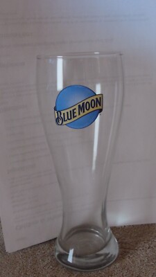 Blue Moon Tall Pilsner Beer Glass 20oz, NOS | eBay