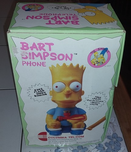BART SIMPSON Phone NOS never Used 1990 Original Paperwork And Box Mint ...