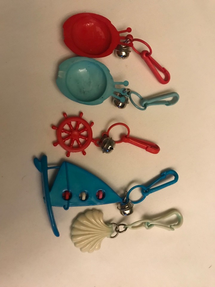 Vntg Plastic Bell Charms, Lady Bugs, Nautical Wheel, Sailboat ...