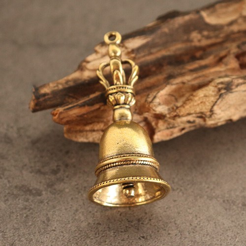 Vintage Brass Bell Charm Pendant DIY Keychain Pendant Home Decoration ...