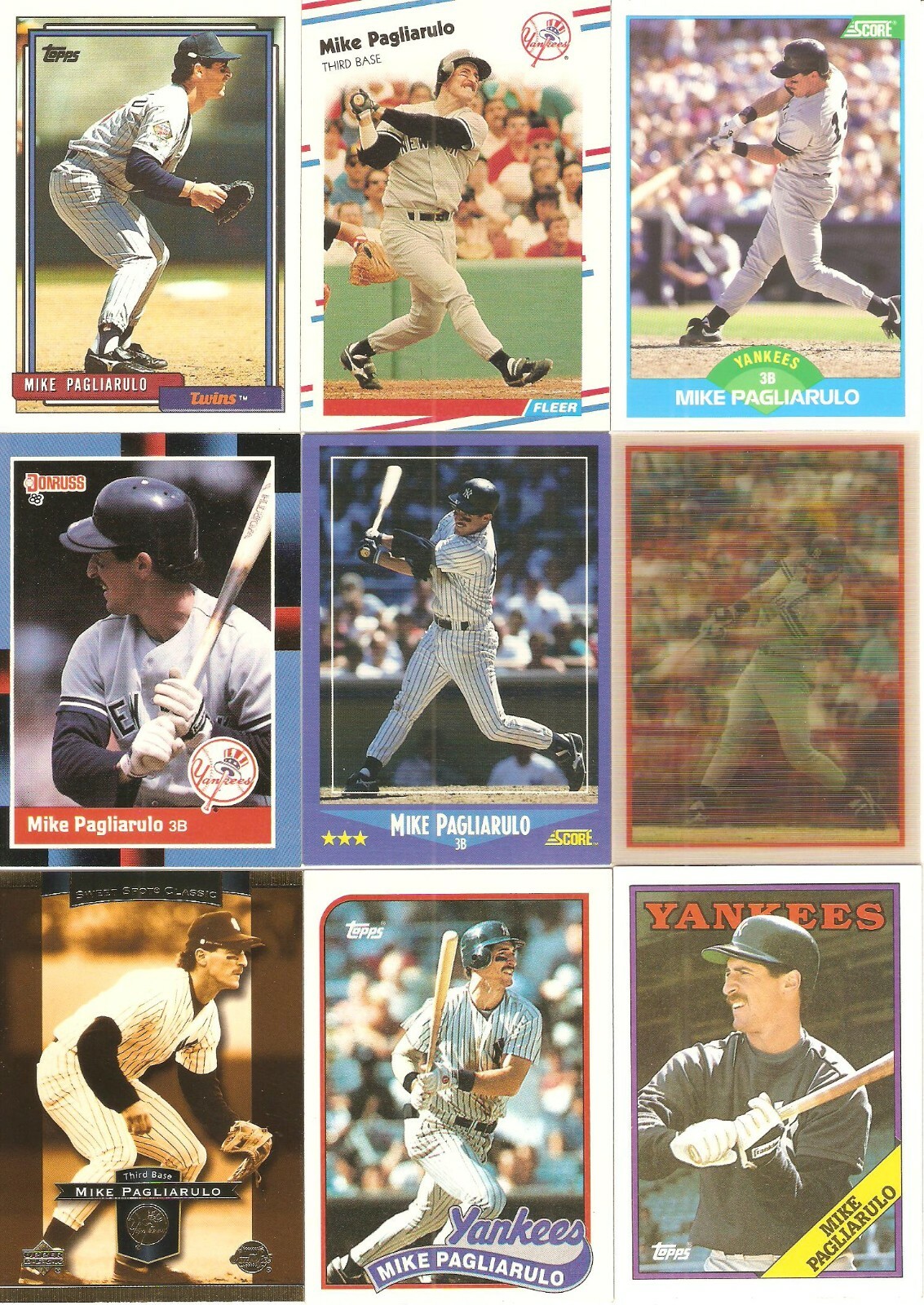18 CARD MIKE PAGLIARULO BASEBALL CARD LOT 554 | eBay