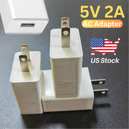 US Plug 5V 1A USB Port Wall Charger 5 Volt 1 Amp AC-DC Power Adapter ...