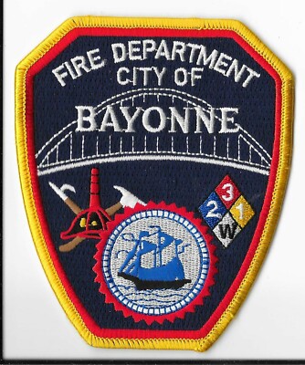 Bayonne Fire Department, New Jersey Shoulder Patch V1 | eBay