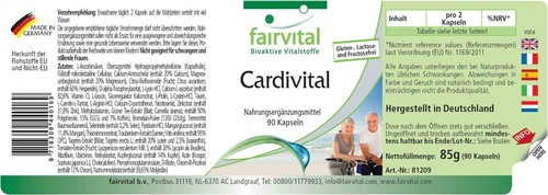 Cardivital Herzvitamine 90 Kapseln Multivitaminpräparat, bioverfügbar ...