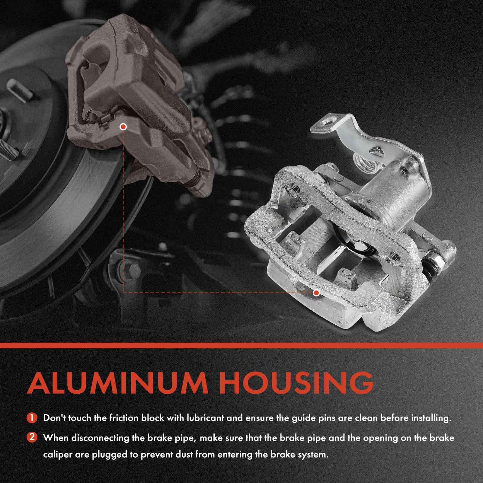 New Rear LH & RH Drilled Brake Rotor & Pads + Caliper for Hyundai ...