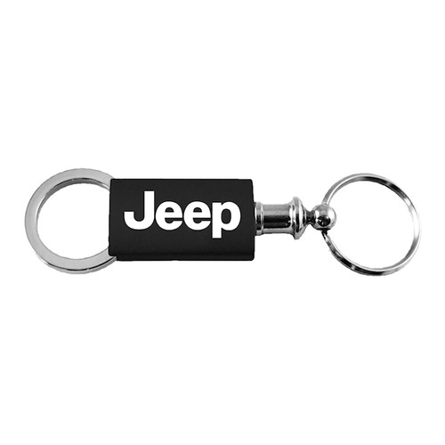 Jeep Keychain & Keyring - Black Valet Aluminum Key Fob Key Chain ...