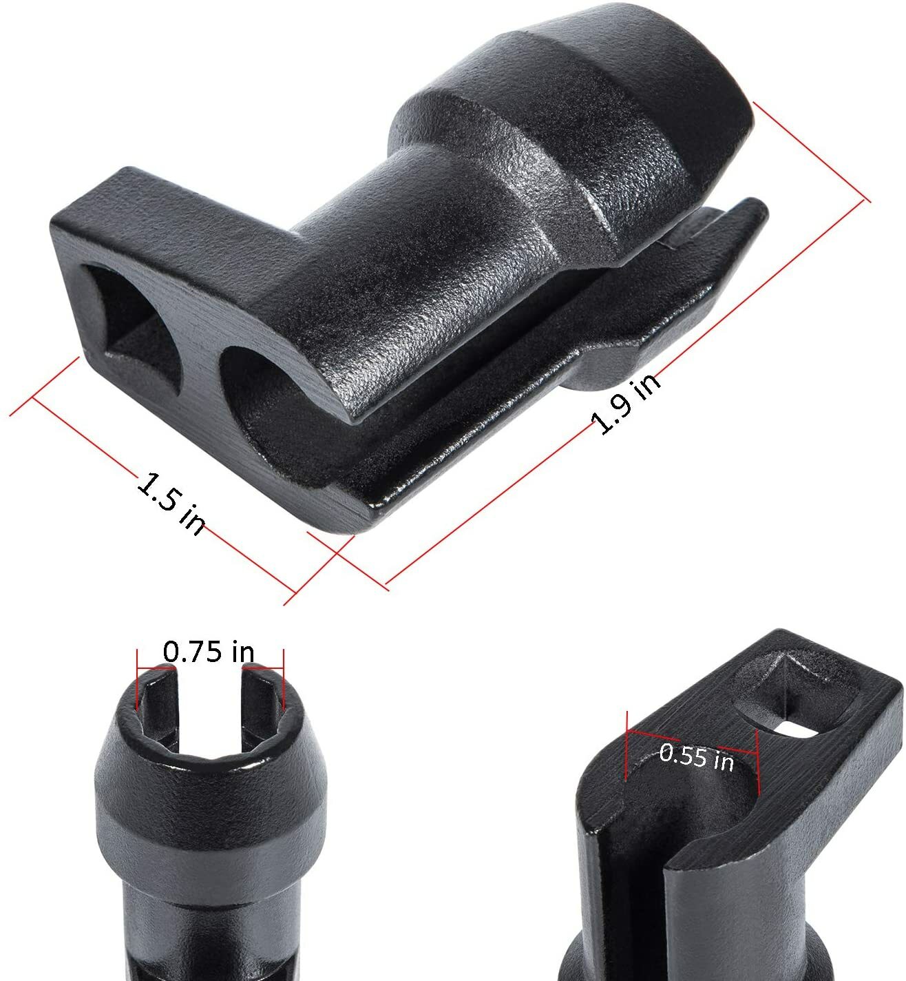 Fuel Injector Socket Set 17mm 12 point Injector Line Removal Tool Ford ...