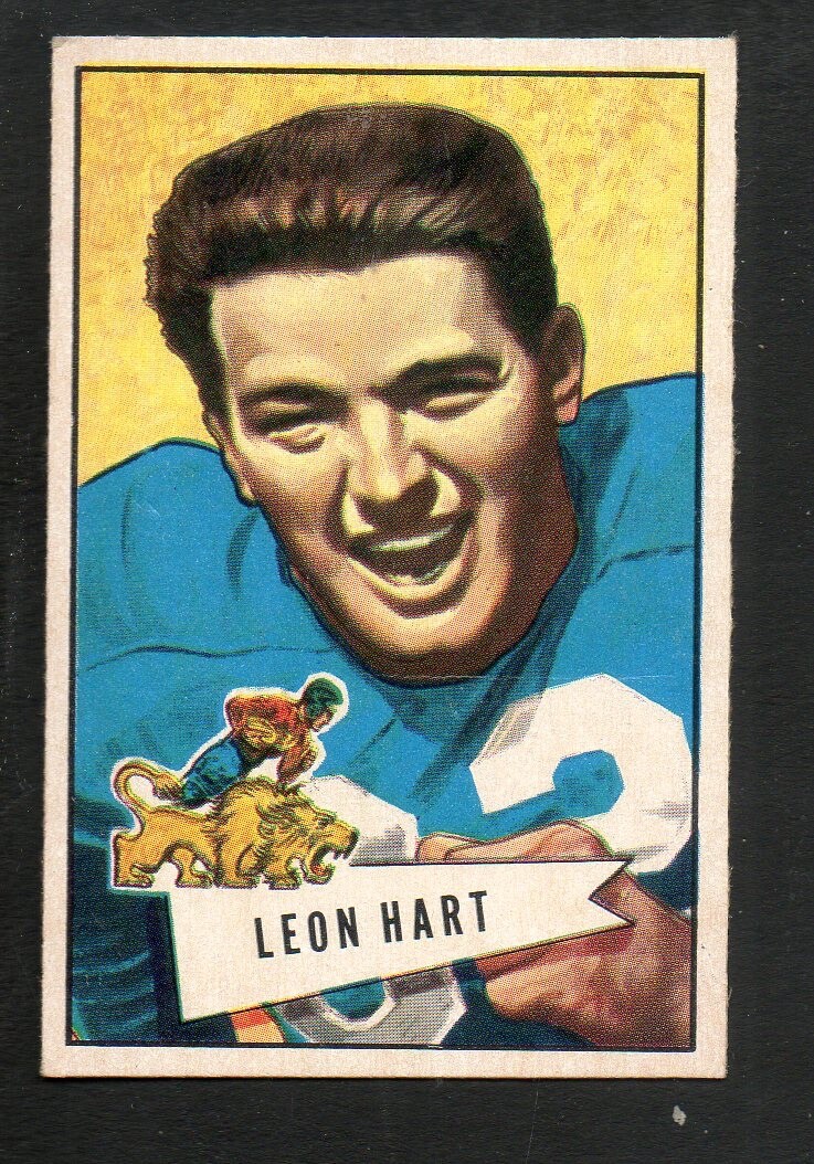 1952 Bowman Small Football Card #15 Leon Hart-Detroit Lions Ex Mint ...