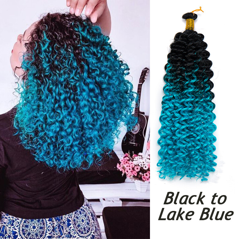 Blue Curly Weave