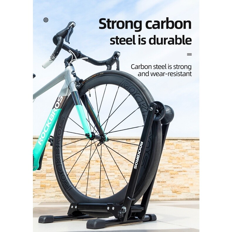 ROCKBROS Bike Stand Portable Carbon Steel Floor Bicycle Parking Rack | eBay