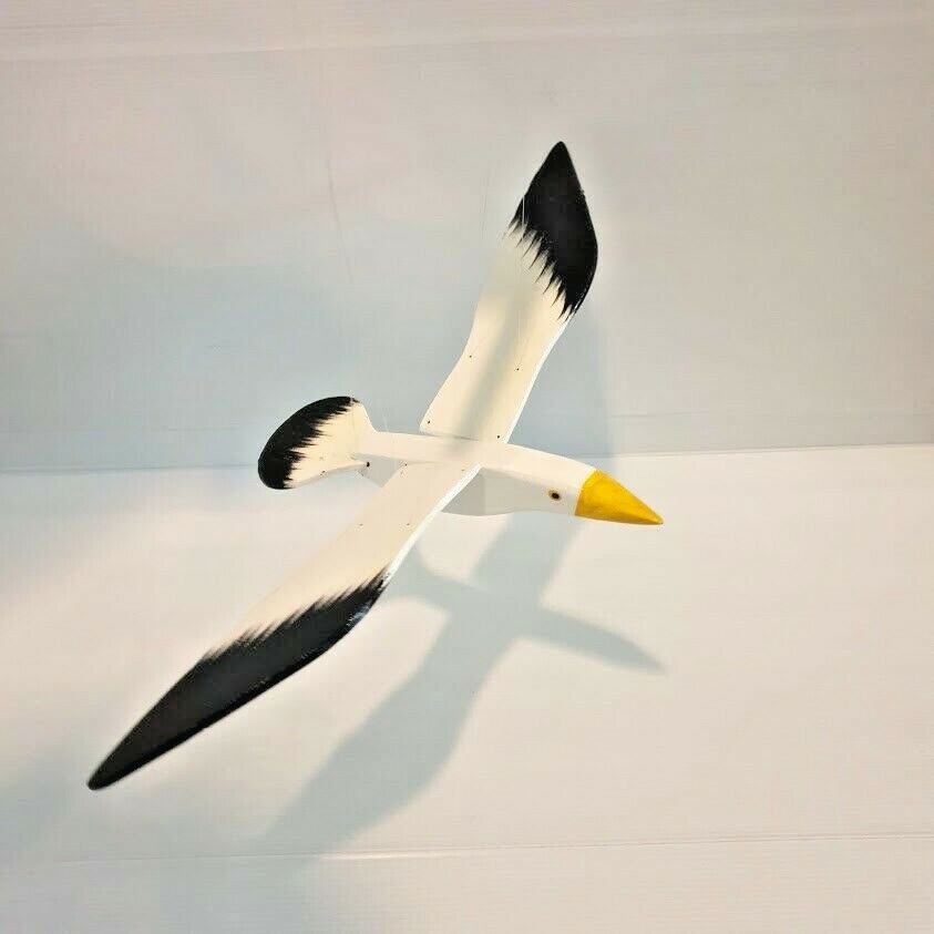 White Seagull Wood Bird Mobile Hanging Flying Pattern Home Decor ...
