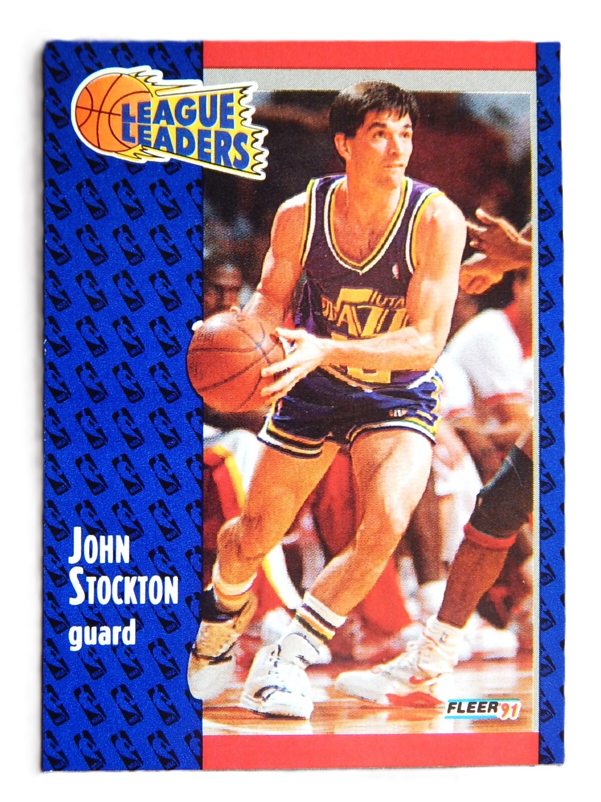 John Stockton (League Leader) #221 Fleer 1991 Basketball Card (Utah ...