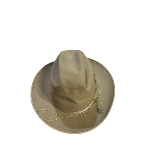 Stetson Beaver Cowboy Hat Tan Size 7 Long Oval Feather Stampede Strap ...