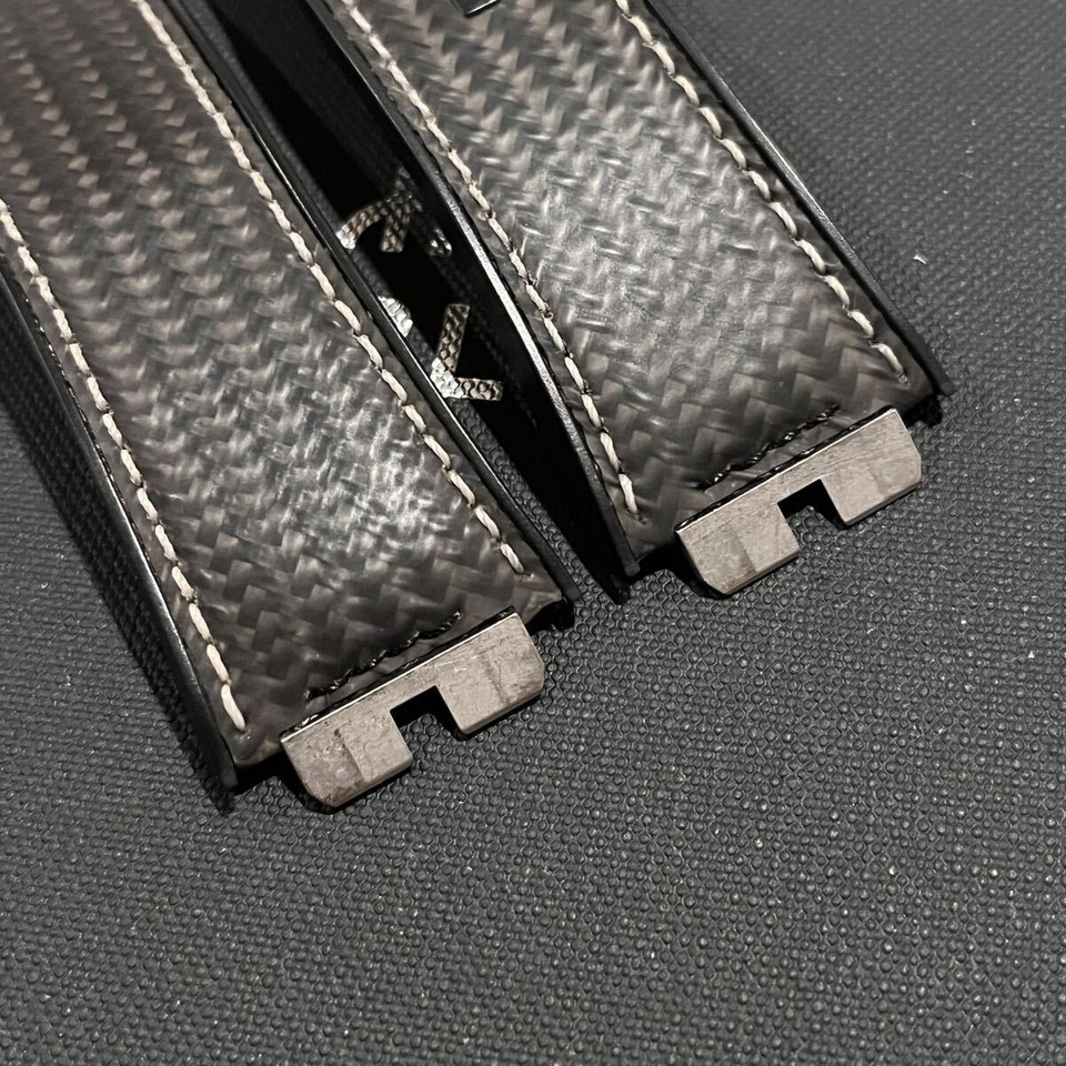 HUBLOT One Click Unico Rubber Strap Carbon Black watch band ...
