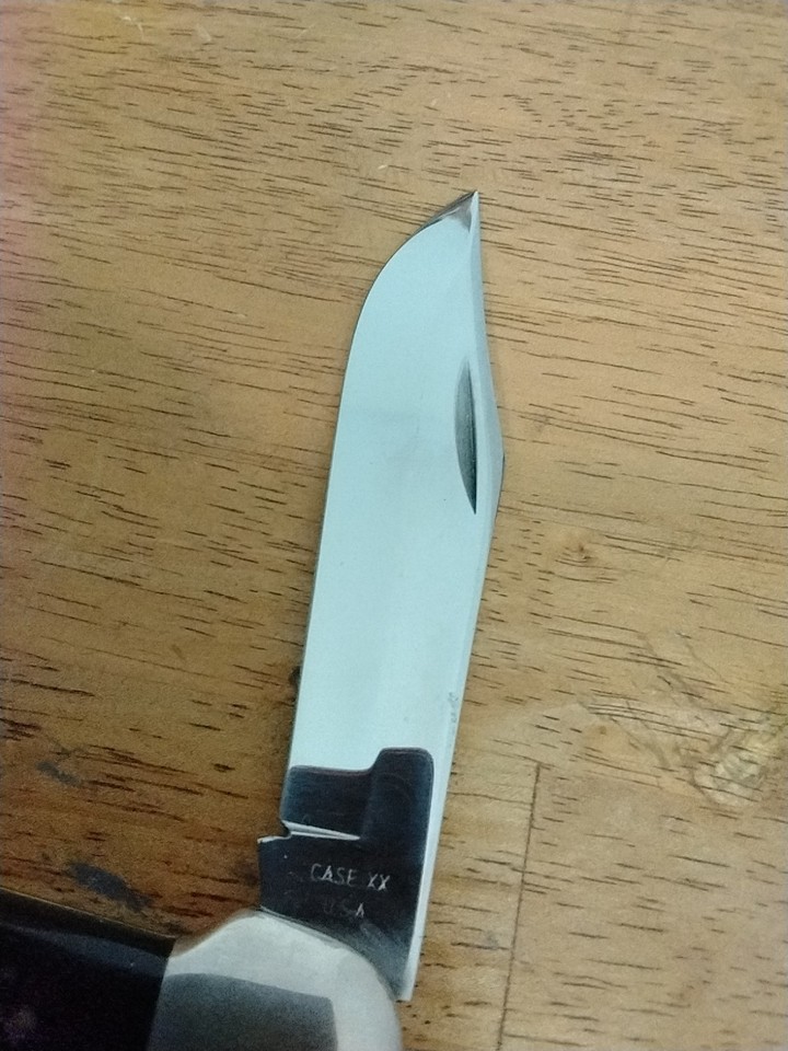 1972 CASE XX Jumbo Coke Bottle Pocket Knife C61050SAB 8 Dot Jigged Bone ...