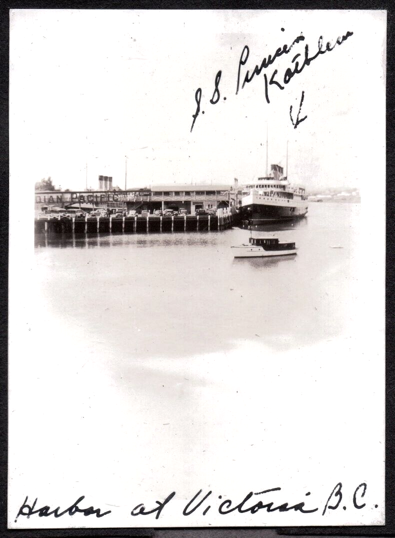 VINTAGE PHOTOGRAPH CARS SS PRINCESS KATHLEEN FERRY SHIP VICTORIA BC ...