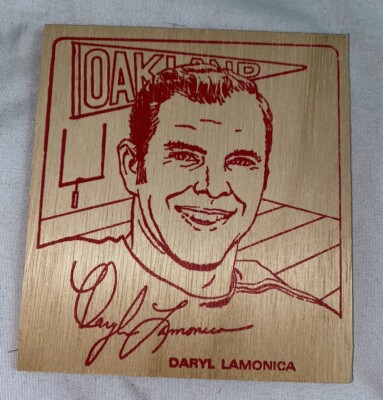 1970 Daryl Lamonica NFL Wood Burning Football Plaque Rare Oakland ...