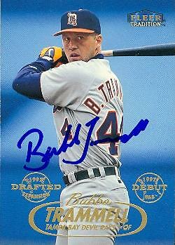Bubba Trammell autographed Baseball Card (Tigers) 1998 Fleer Tradition ...