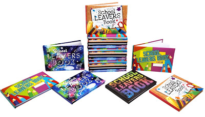20 Pack Leavers Book School College Autograph Hard Backed Padded Cover ...