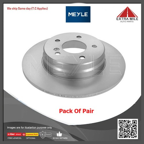 2xMeyle Disc Brake Rotor 290mm Rear For Mercedes-Benz CLK C208,C209 3 ...