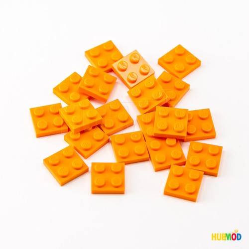Lot of 20 Genuine LEGO Orange Plate 2x2 3022 Building Bricks Blocks ...