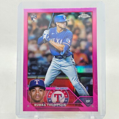 2023 Topps Chrome Baseball Bubba Thompson Pink Refractor RC | eBay