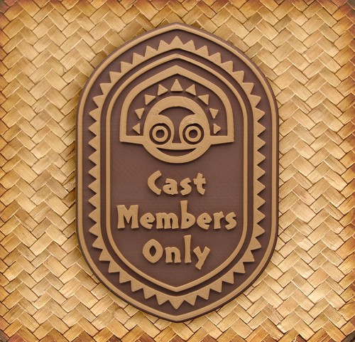 Polynesian Resort 3D Printed Cast Members Only Sign Plaque Disney World ...