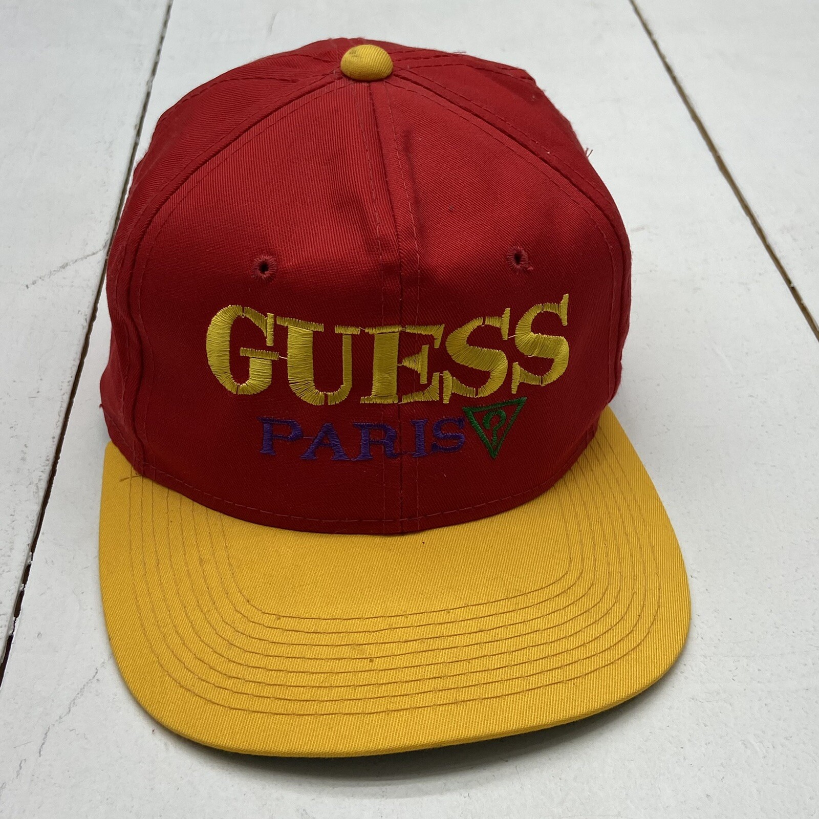 Vintage Retro Bootleg 90s Paris Red Snapback Adjustab… - Gem