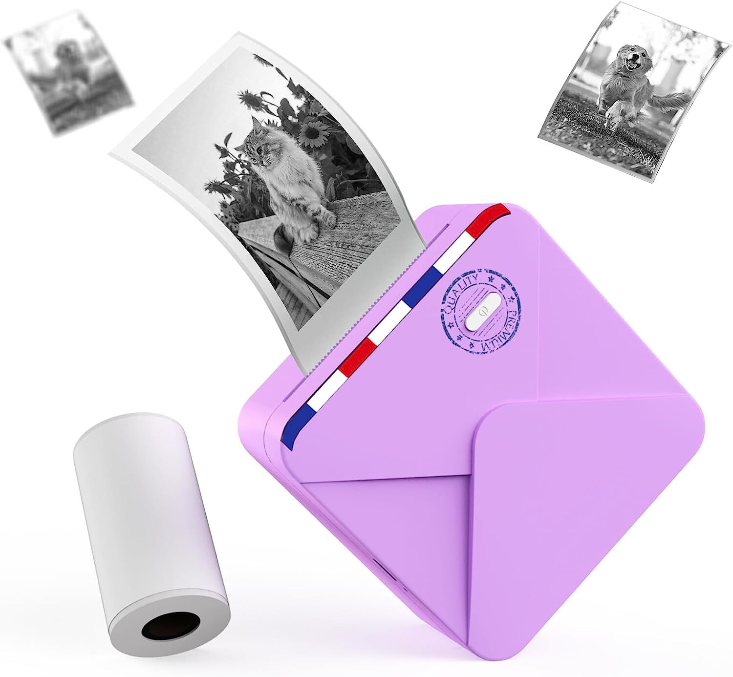 New - Colorwing Inkless Pocket Printer M02S Mini Thermal Printer(Purple ...