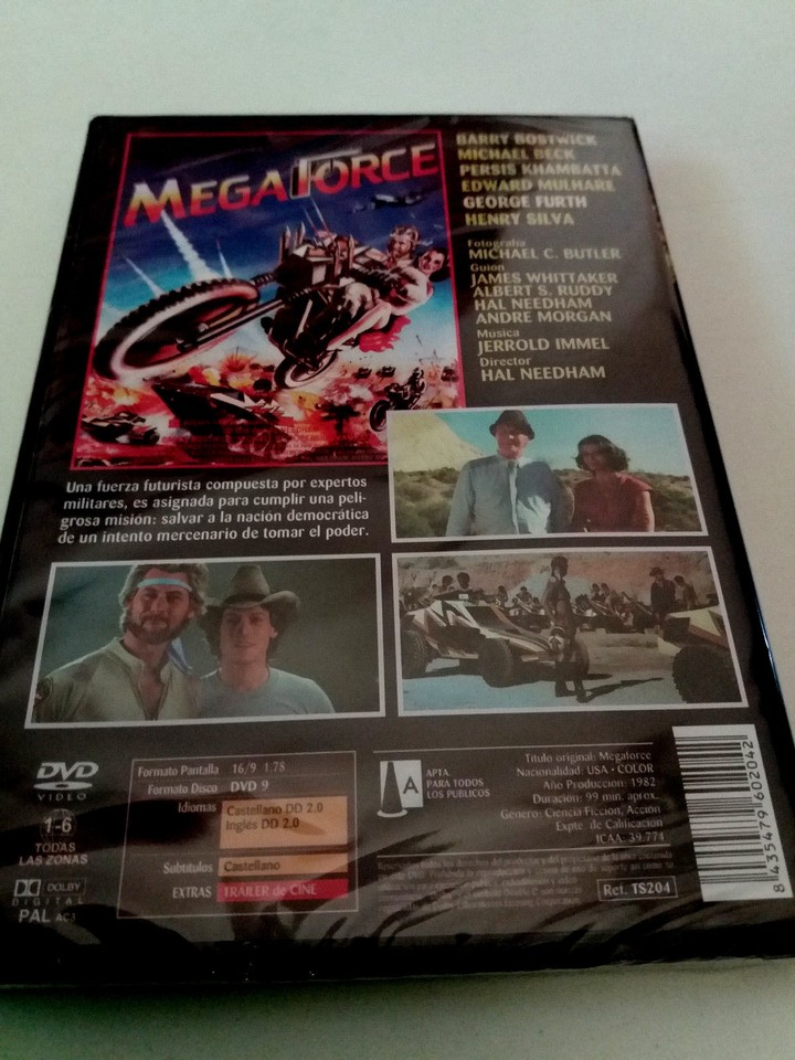 DVD "MEGAFORCE" PRECINTADA SEALED HAL NEEDHAM BARRY BOSTWICK MICHAEL ...