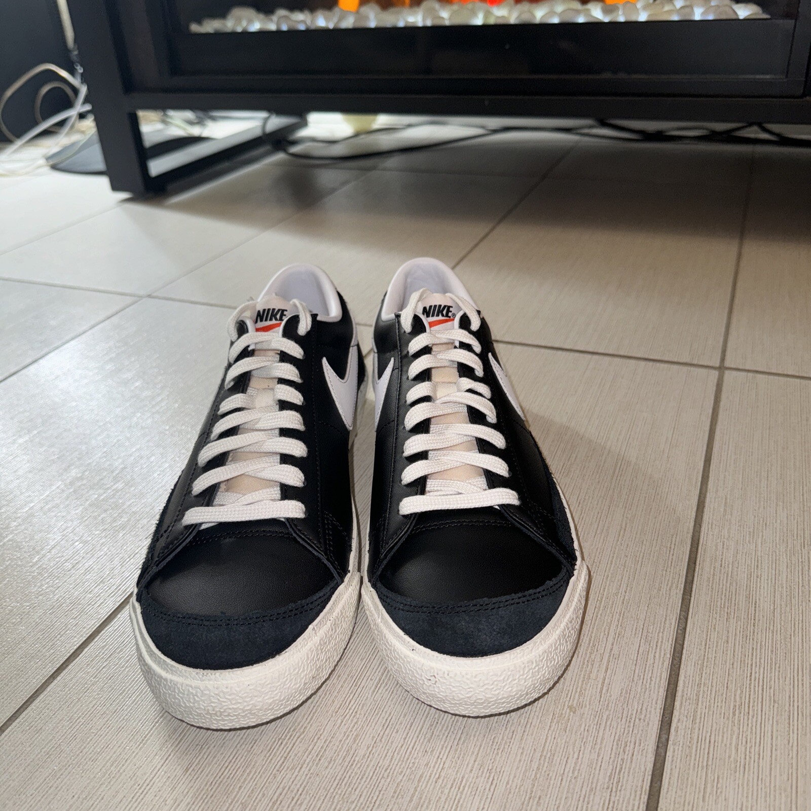 NIKE BLAZER LOW 77 VNTG VINTAGE BLACK-WHITE-SAIL-BLACK SZ 10 DA6364-001 ...