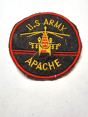 U.S. ARMY Apache Attack Helicopter Vintage Patch | eBay