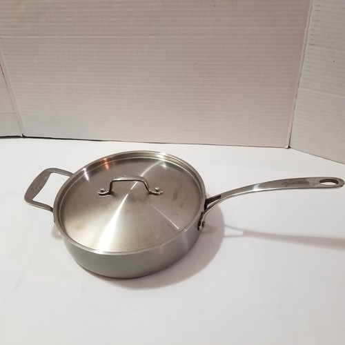 Lagostina Stainless Steel 3 Qt Frying Pan with Lid 2.75" Deep Wall | eBay